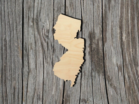 New Jersey State Laser Cut Unfinished Wood Cutout Shapes - Etsy