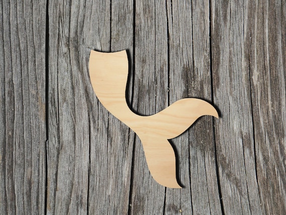 Mermaid Tail Shape Laser Cut Unfinished Wood Cutout Shapes - Etsy