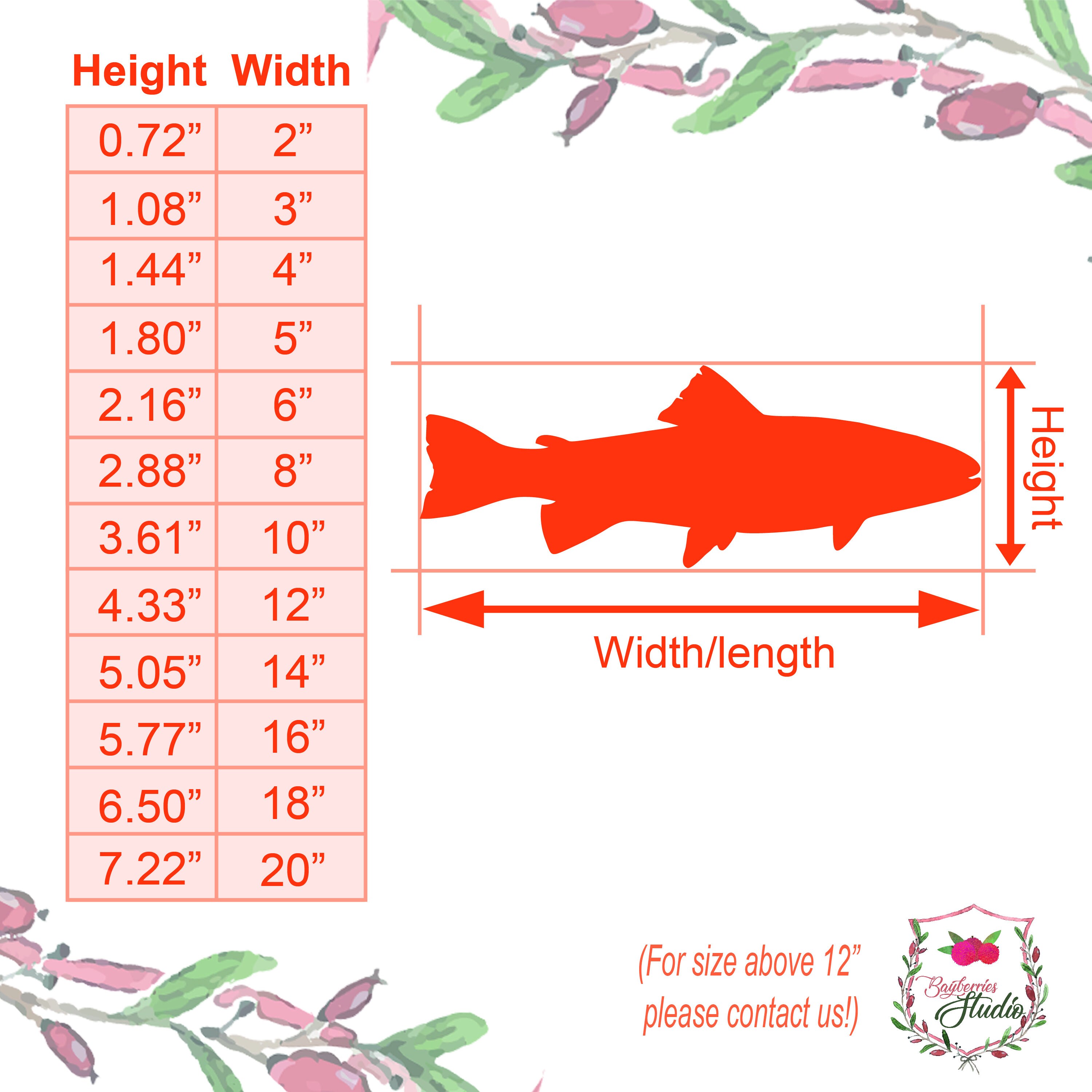 Trout Fish Laser Cut Unfinished Wood Cutout Shapes | Etsy