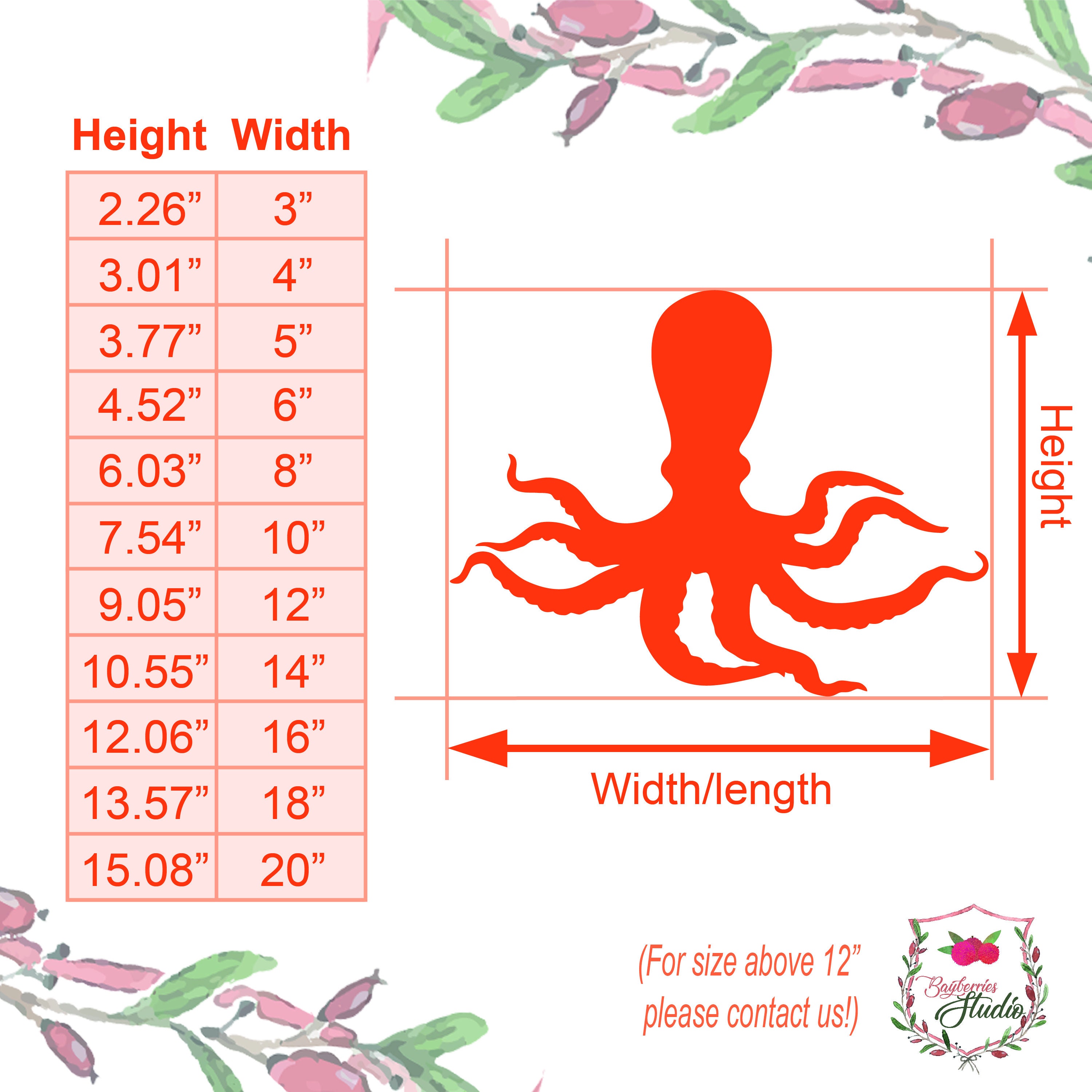 Octopus Shape Laser Cut Unfinished Wood Cutout Shapes | Etsy