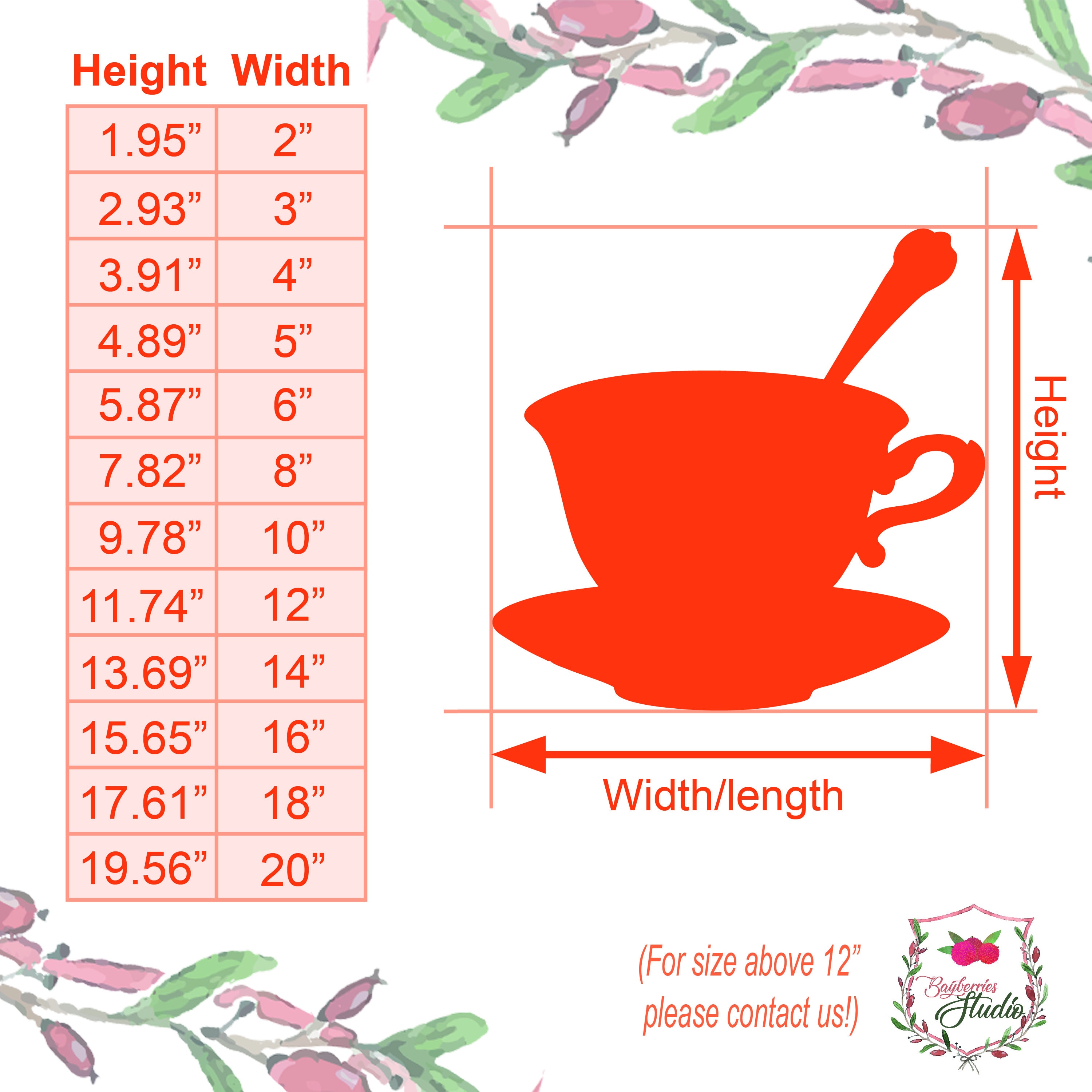 Tea Cup - Coffee Cup - Laser Cut Unfinished Wood Cutout Shapes - Always ...