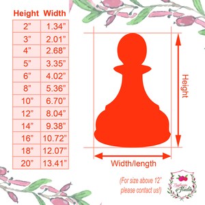 Pawn - Chess - Laser Cut Unfinished Wood Cutout Shapes - Always Check ...