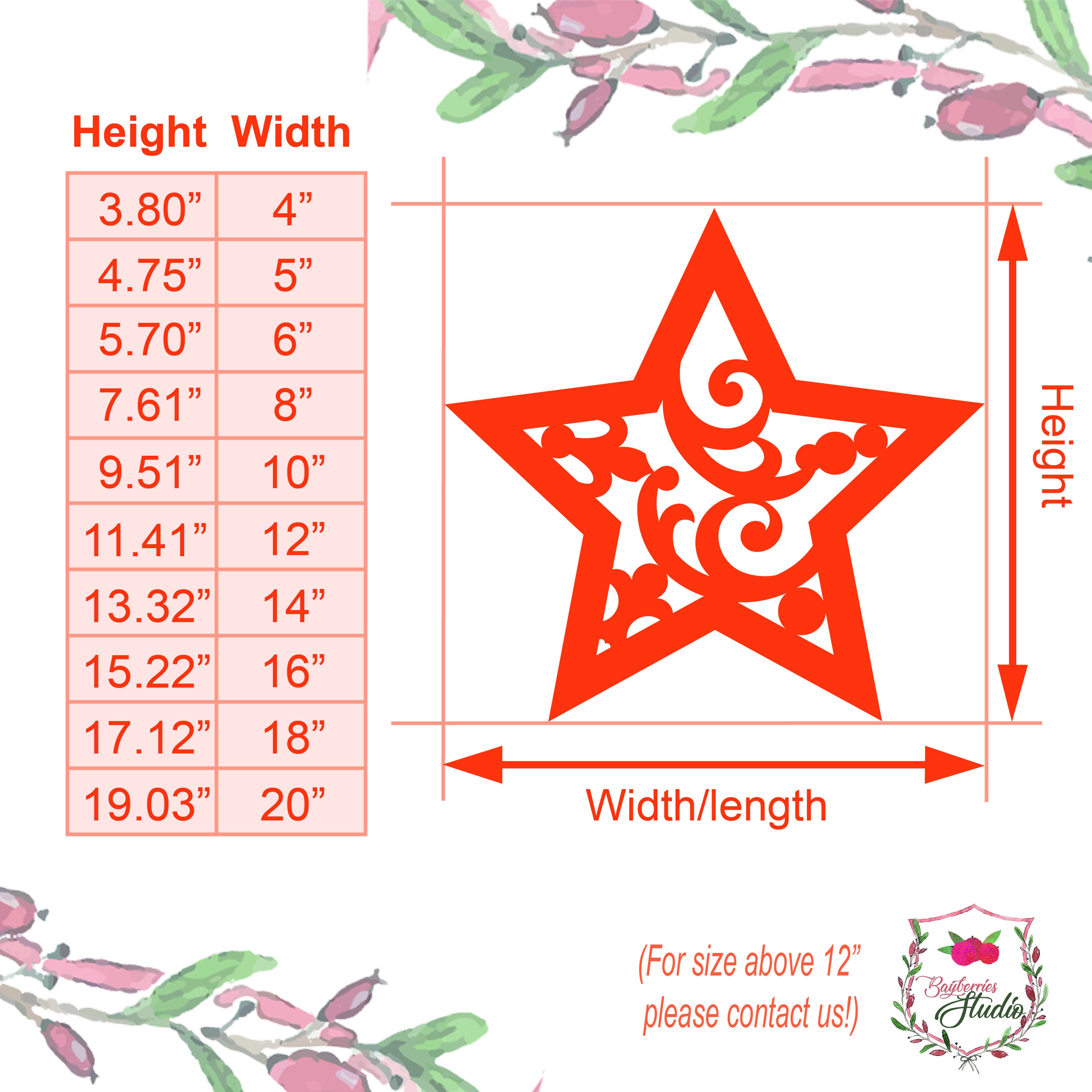 Star Shape - Laser Cut Unfinished Wood Cutout Shapes - Always Check ...