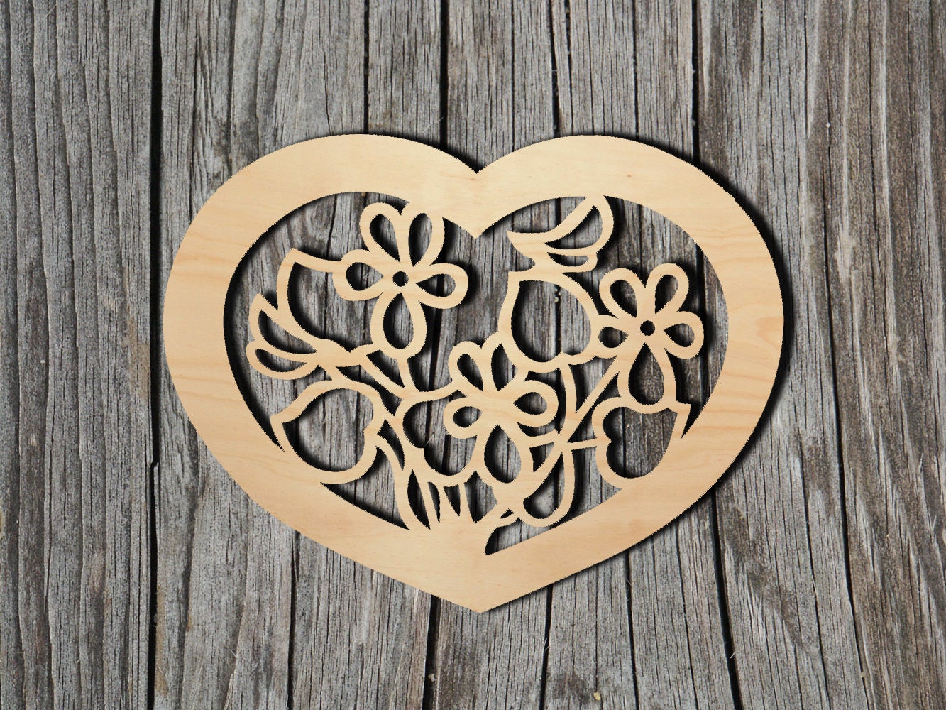 Heart Shape Laser Cut Unfinished Wood Cutout Shapes Always | Etsy
