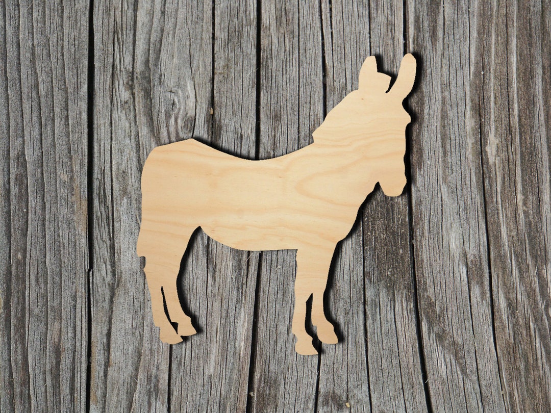 Donkey Shape - Laser Cut Unfinished Wood Cutout Shapes - Always Check ...