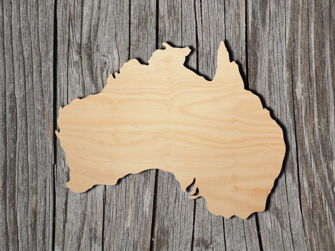 Australia Laser Cut Unfinished Wood Cutout Shapes Always | Etsy