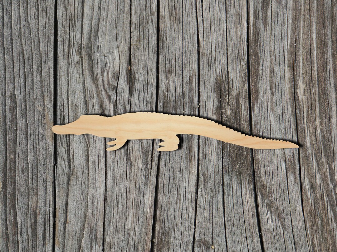 Alligator Shape - Laser Cut Unfinished Wood Cutout Shapes - Always ...