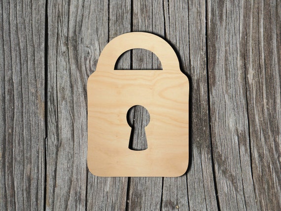 Lock Laser Cut Unfinished Wood Cutout Shapes Always Check - Etsy