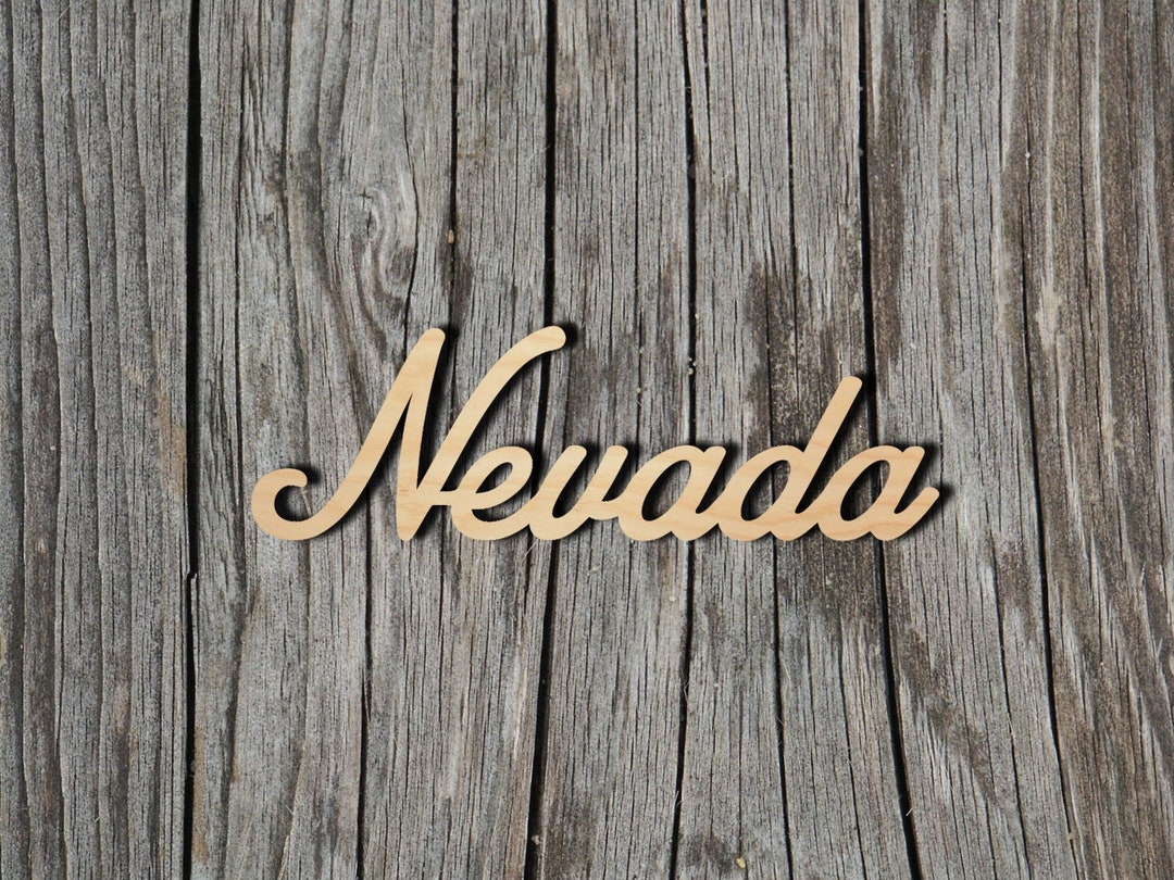 Nevada Wood Sign - Laser Cut Unfinished Wood Cutout Shapes - Always ...
