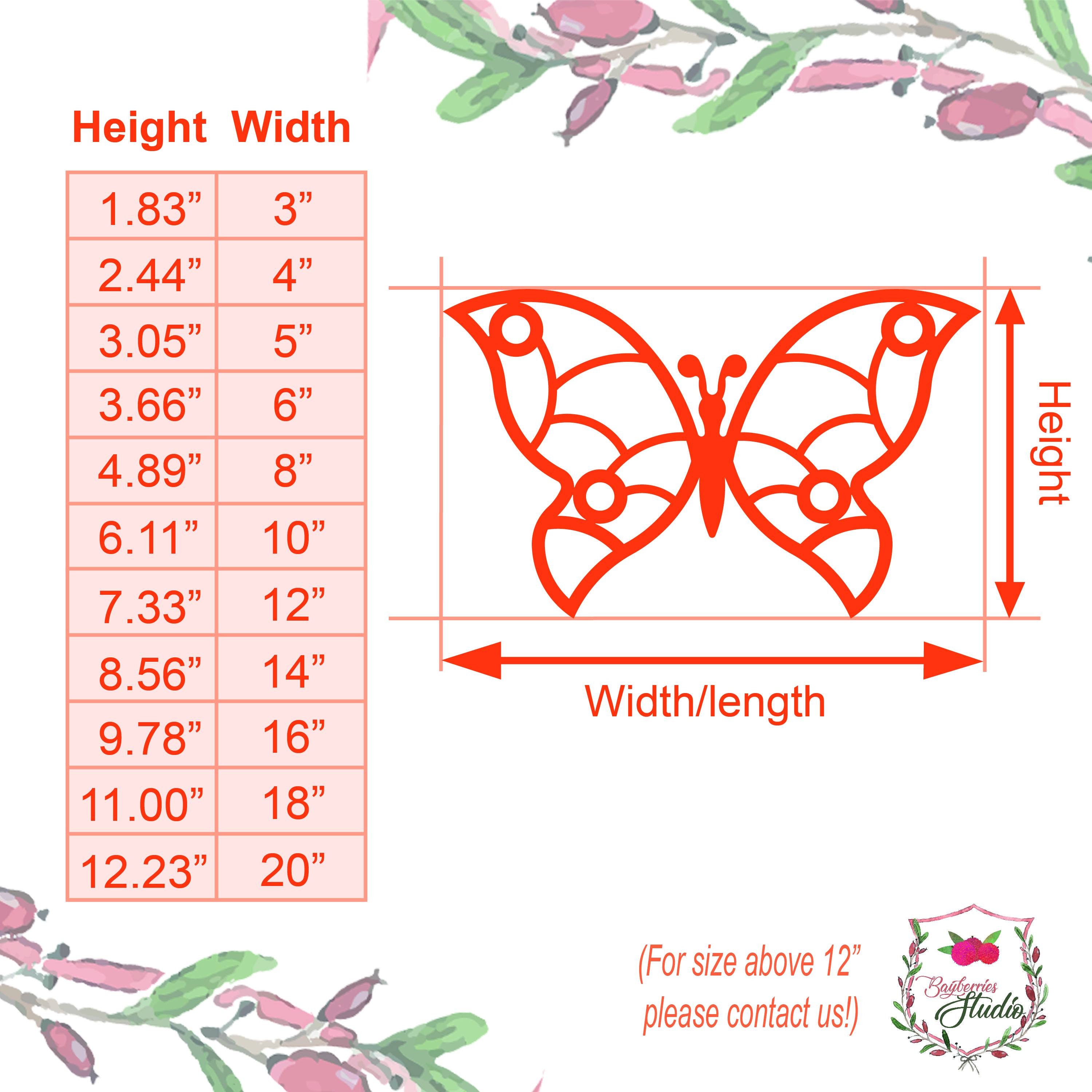 Butterfly Multiple Sizes Laser Cut Unfinished Wood Cutout - Etsy