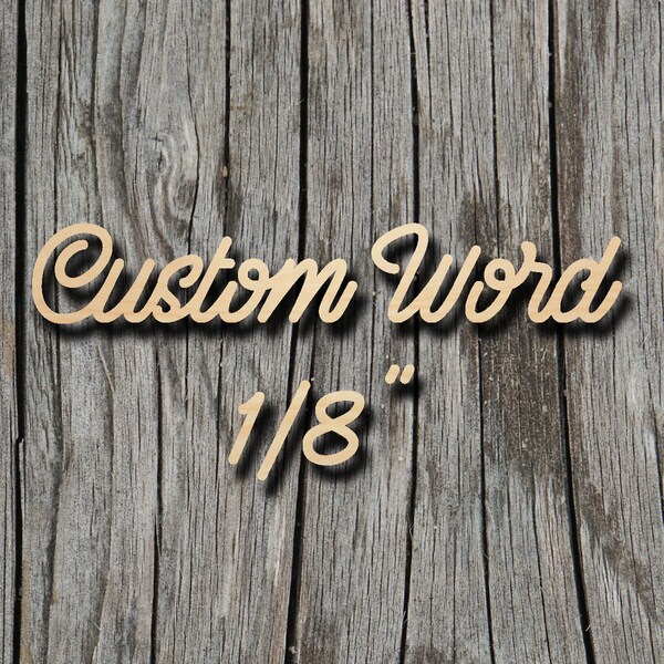 Custom Word Cutout - Etsy