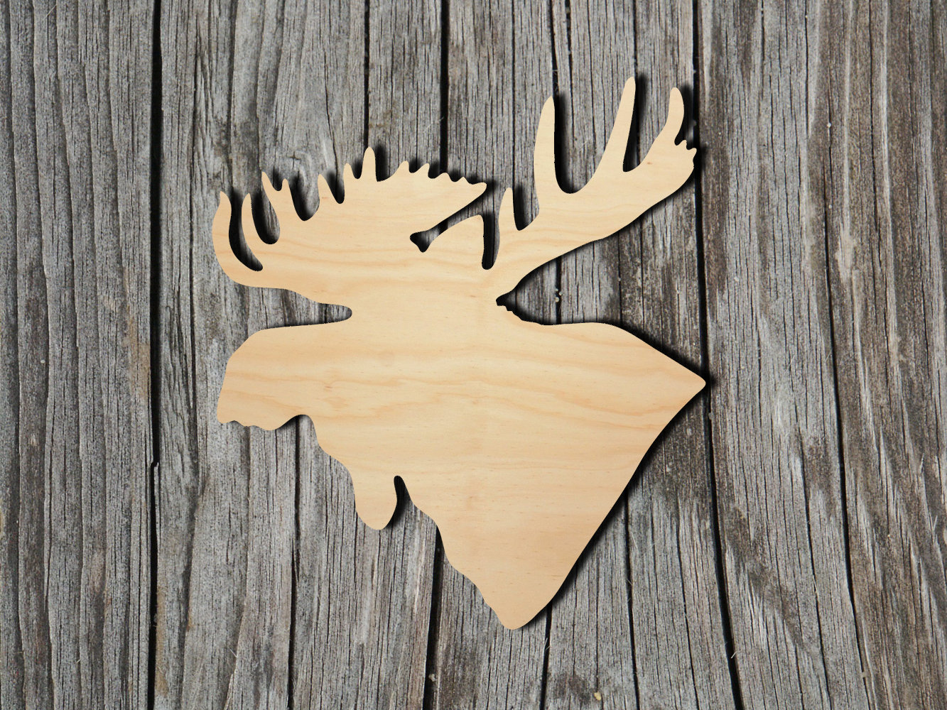 Moose Head Shape Laser Cut Unfinished Wood Cutout Shapes - Etsy