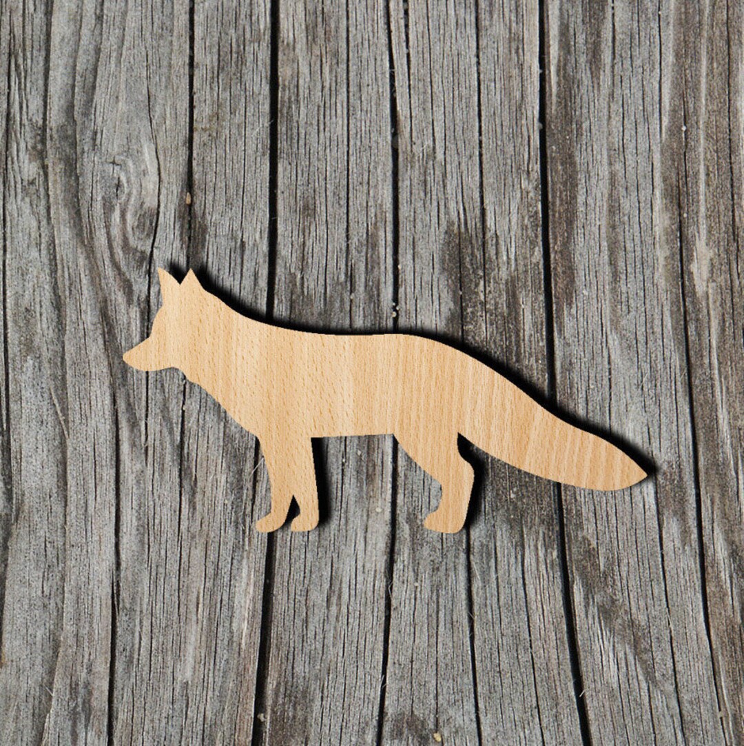Fox - Wildlife - Laser Cut Unfinished Wood Cutout Shapes - Always Check ...