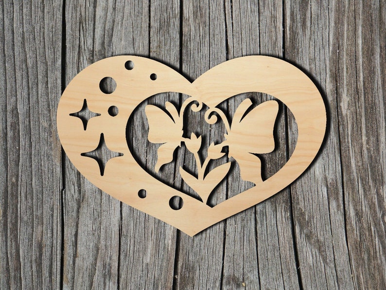 Heart Shape Laser Cut Unfinished Wood Cutout Shapes Always - Etsy