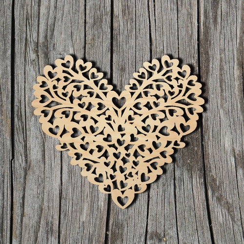Heart Shape Laser Cut Unfinished Wood Cutout Shapes Always - Etsy