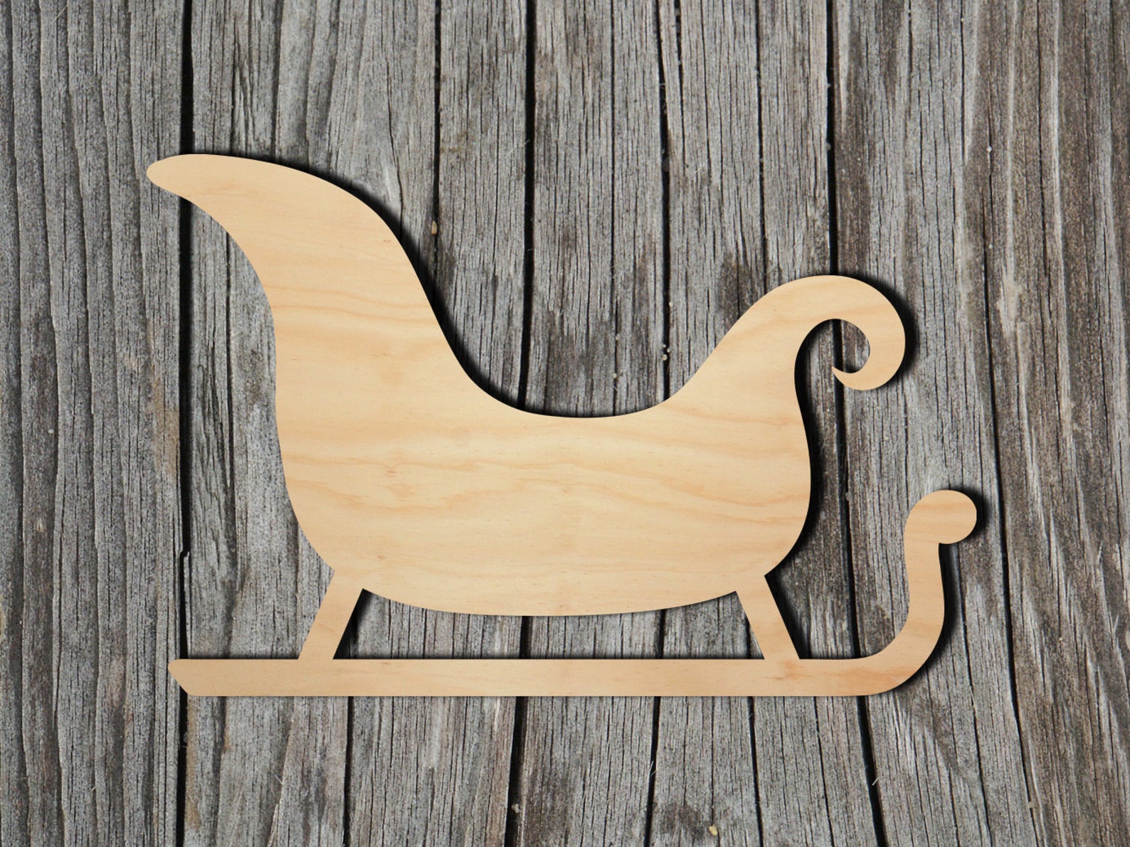 Sleigh Shape Laser Cut Unfinished Wood Cutout Shapes - Etsy