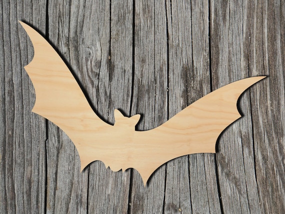 Bat Shape Laser Cut Unfinished Wood Cutout Shapes Always - Etsy