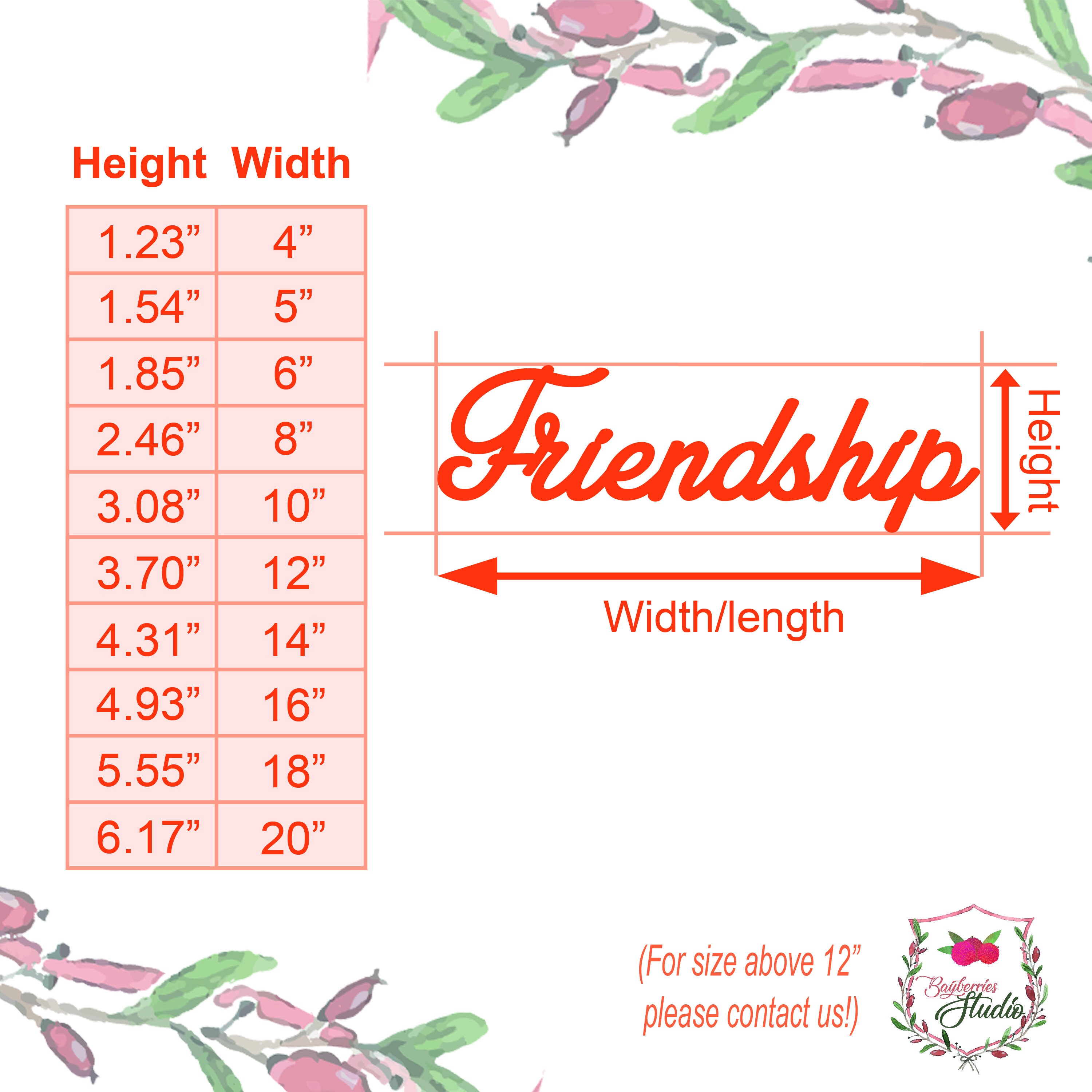 Friendship Wood Sign Laser Cut Unfinished Wood Cutout Shapes | Etsy