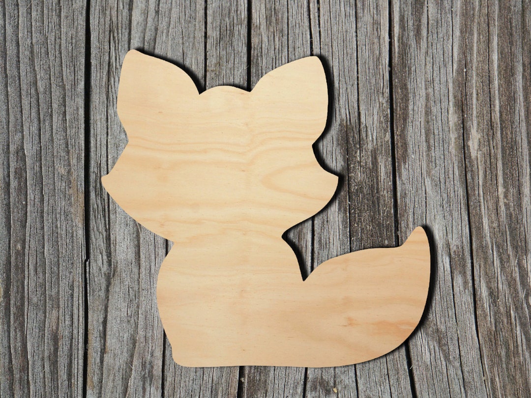 Fox - Wildlife - Laser Cut Unfinished Wood Cutout Shapes - Always Check ...