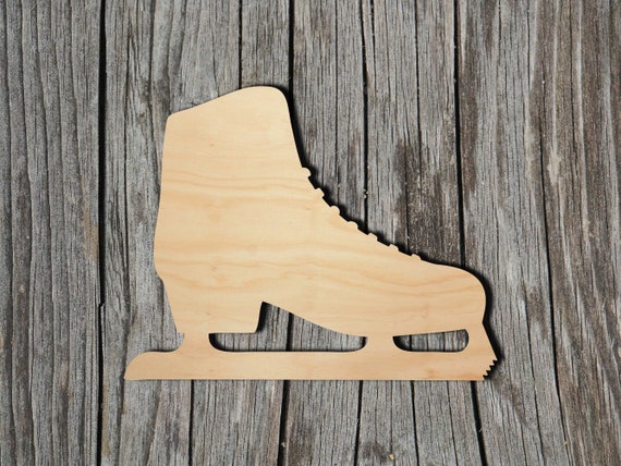 Ice Skate Shape Laser Cut Unfinished Wood Cutout Shapes - Etsy