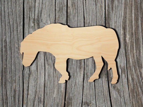 Pony Shape Laser Cut Unfinished Wood Cutout Shapes Always - Etsy