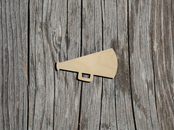 Megaphone Shape Laser Cut Unfinished Wood Cutout Shapes | Etsy