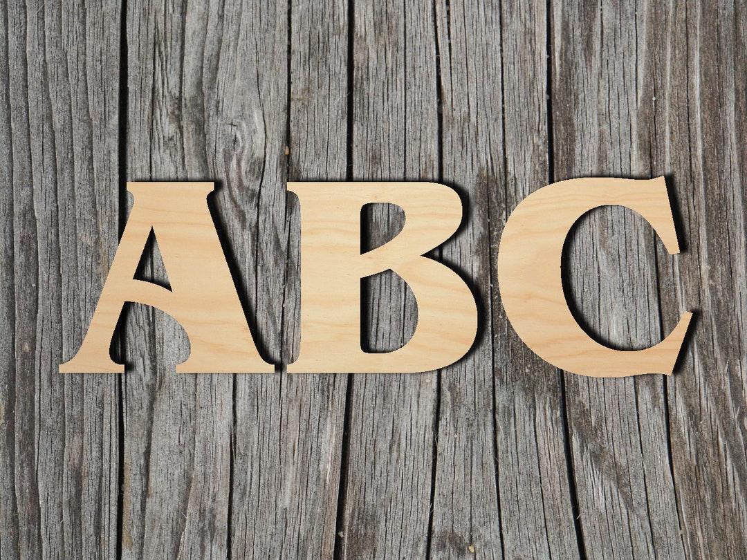 A-Z - Upper Case Letters - Laser Cut Unfinished Wood Cutout Shapes ...