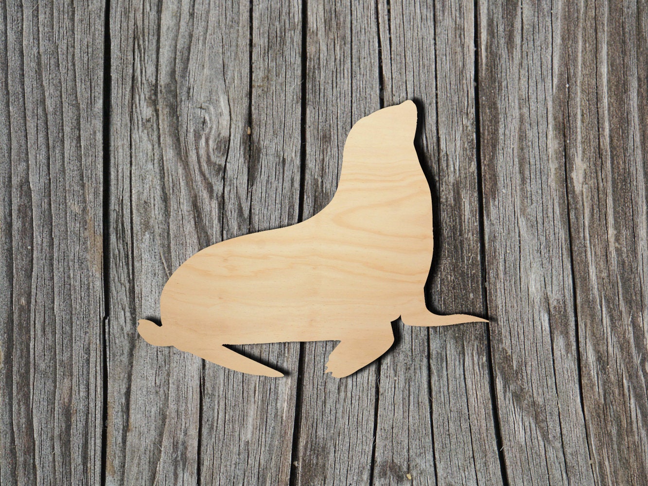 Seal Shape Laser Cut Unfinished Wood Cutout Shapes Always | Etsy