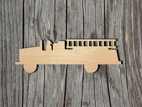 Fire Truck Laser Cut Unfinished Wood Cutout Shapes Always - Etsy