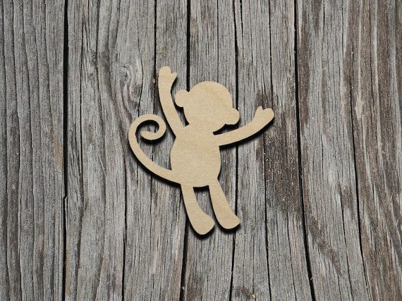 Monkey Laser Cut Unfinished Wood Cutout Shapes Always - Etsy