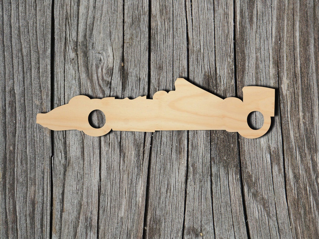 Race Car Shape - Laser Cut Unfinished Wood Cutout Shapes - Always Check ...