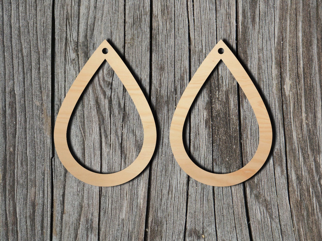 Earring Pair - Laser Cut Unfinished Wood Cutout Shapes - Always Check ...