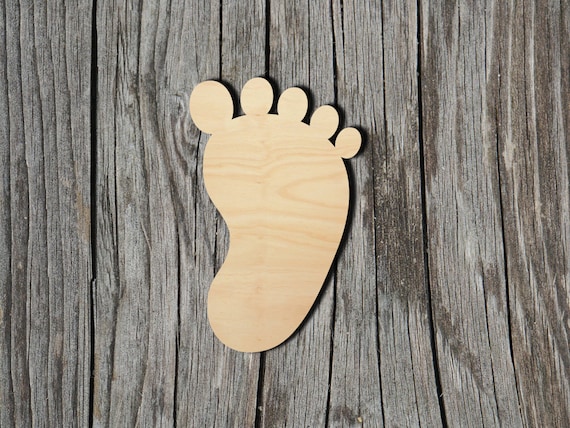 Right Foot Laser Cut Unfinished Wood Cutout Shapes Always | Etsy