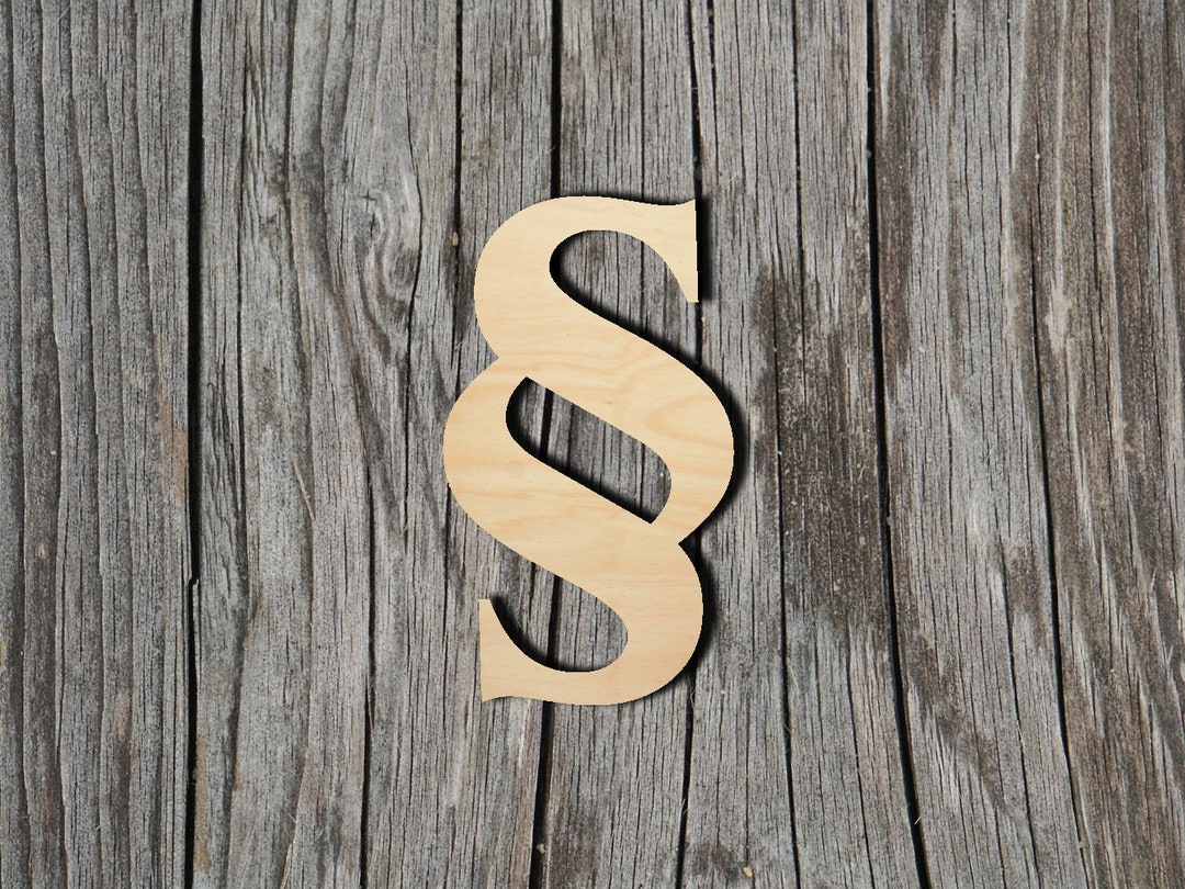 Paragraph Symbol - Laser Cut Unfinished Wood Cutout Shapes - Always ...