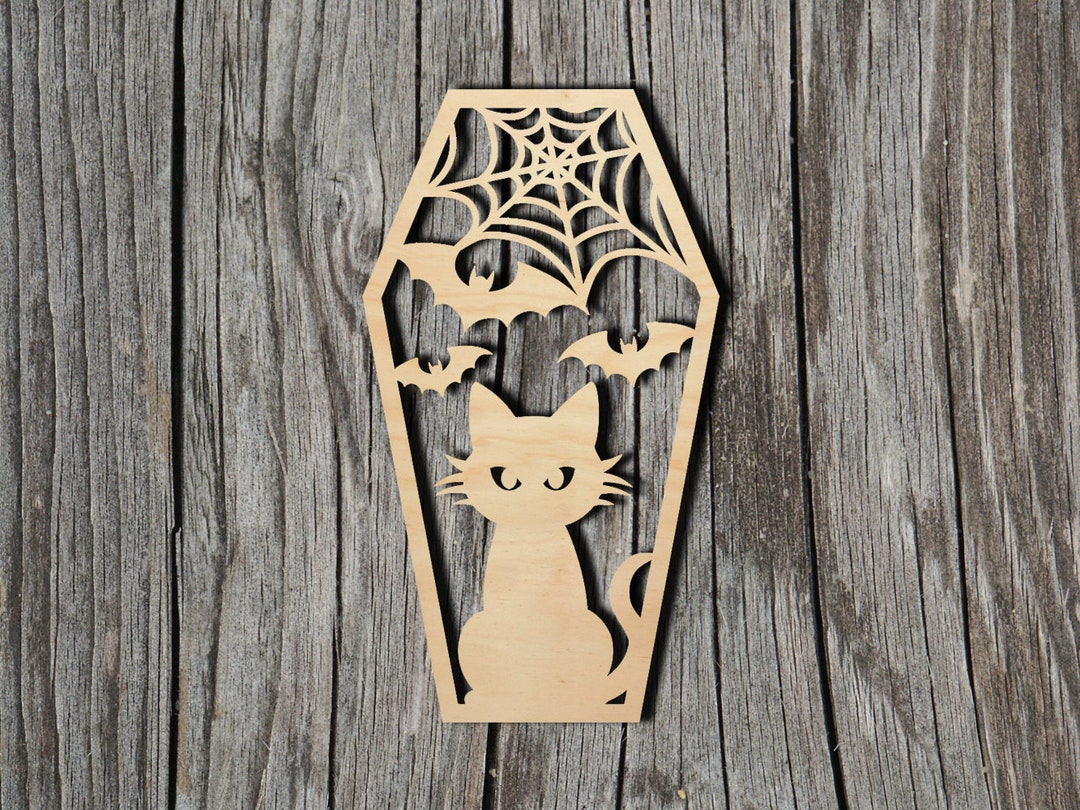 Halloween Coffin - Laser Cut Unfinished Wood Cutout Shapes - Always ...