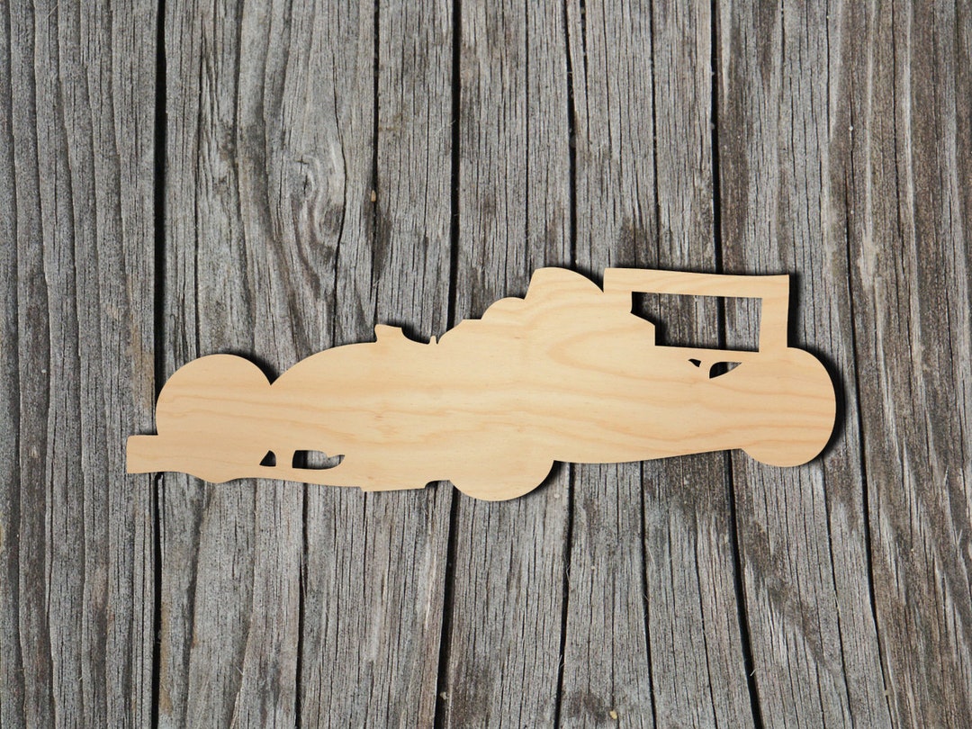 Race Car Shape - Laser Cut Unfinished Wood Cutout Shapes - Always Check ...