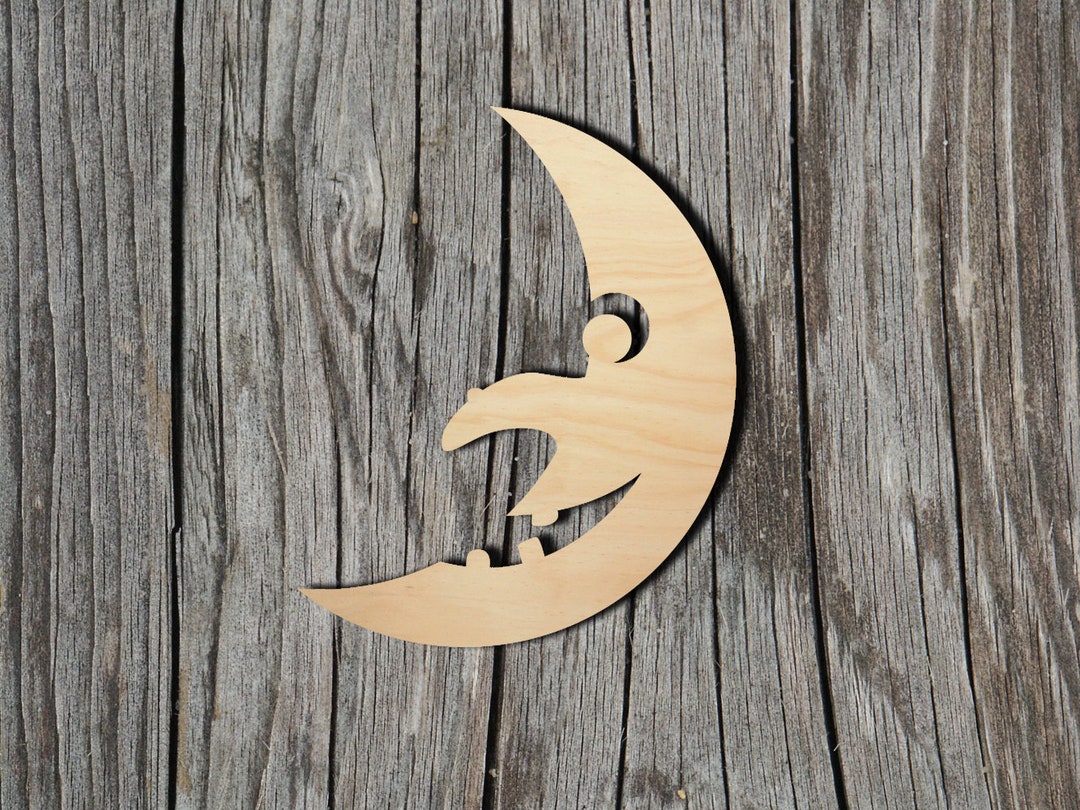 Moon - Halloween - Laser Cut Unfinished Wood Cutout Shapes - Always ...