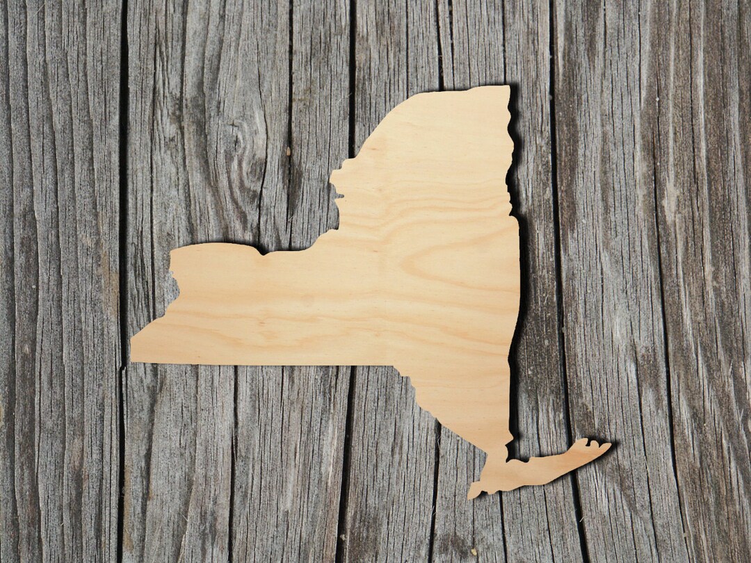 New York State - Laser Cut Unfinished Wood Cutout Shapes - Always Check ...