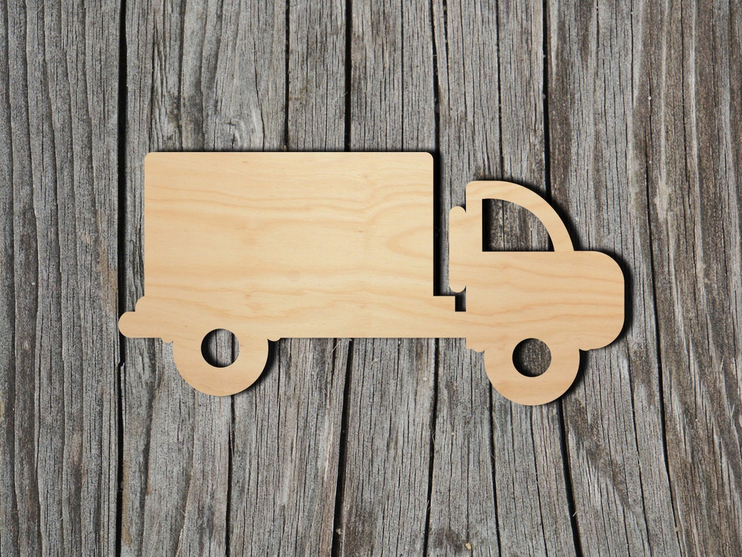 Truck - Construction Truck - Laser Cut Unfinished Wood Cutout Shapes ...
