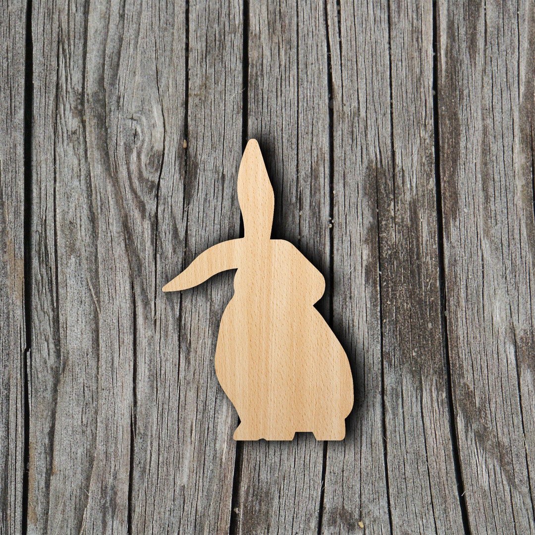 Bunny Shape - Rabbit Shape - Laser Cut Unfinished Wood Cutout Shapes ...