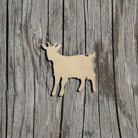 Goat Shape Laser Cut Unfinished Wood Cutout Shapes Always - Etsy
