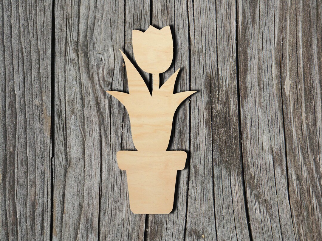 Tulip - Laser Cut Unfinished Wood Cutout Shapes - Always Check Sizes ...