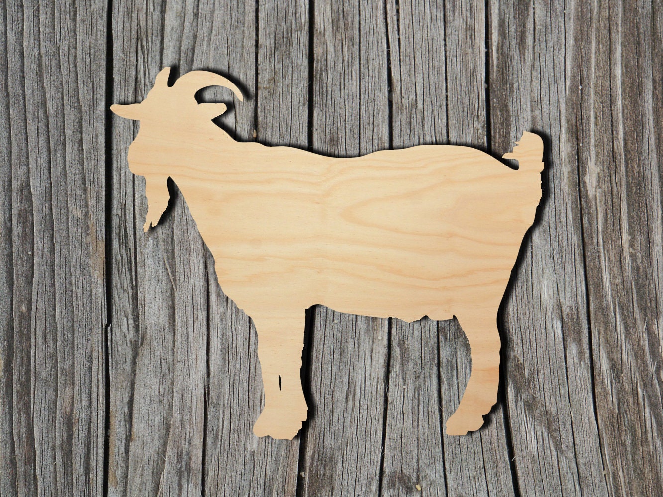 Goat Shape Laser Cut Unfinished Wood Cutout Shapes Always | Etsy