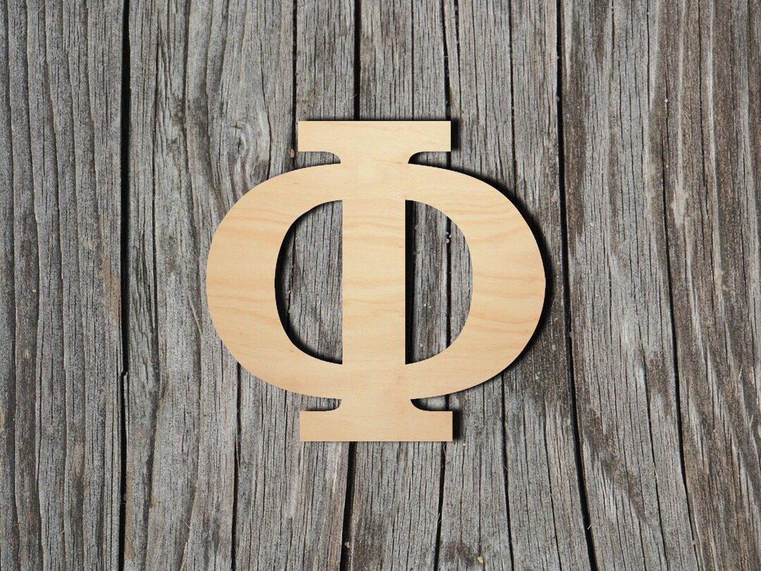 Greek Phi Letter - Laser Cut Unfinished Wood Cutout Shapes - Always ...