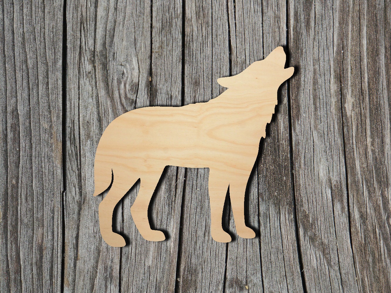 Wolf Shape - Wildlife - Laser Cut Unfinished Wood Cutout Shapes ...