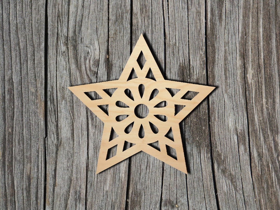Star Shape - Laser Cut Unfinished Wood Cutout Shapes - Always Check ...