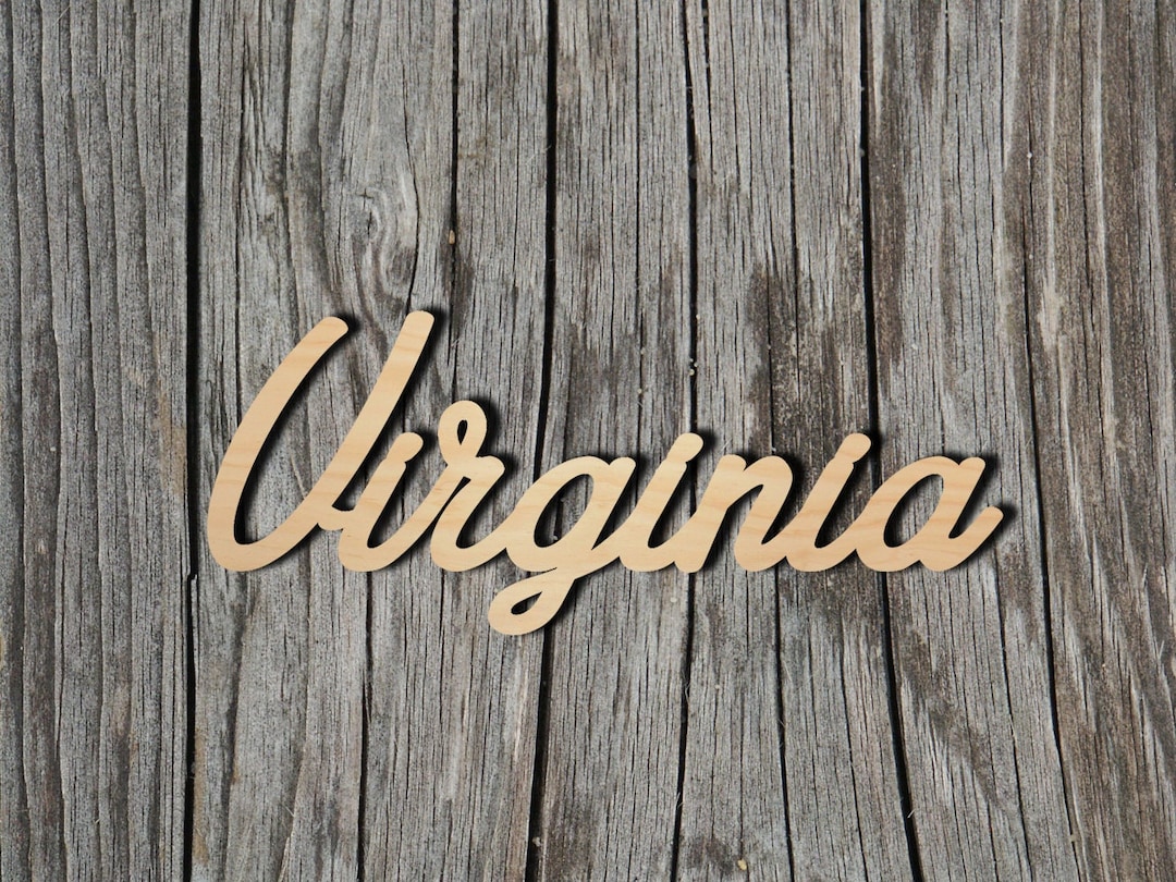 Virginia Wood Sign - Laser Cut Unfinished Wood Cutout Shapes - Always ...