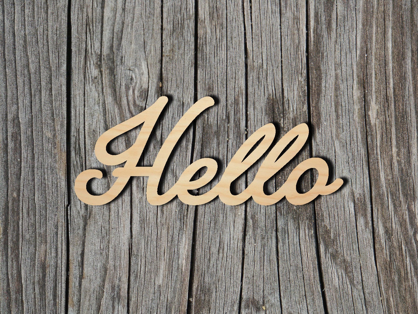 Hello Wood Sign Laser Cut Unfinished Wood Cutout Shapes - Etsy