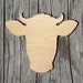COW Cattle Unfinished Wooden Craft Shape, Farm Animal Art Craft Shape ...