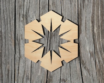 Snowflake Shape Laser Cut Unfinished Wood Cutout Shapes - Etsy